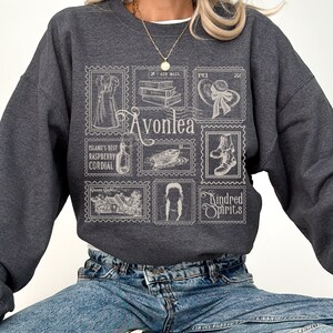 Anne of Green Gables Literary Stamp Collection Sweatshirt * Cottagecore ...