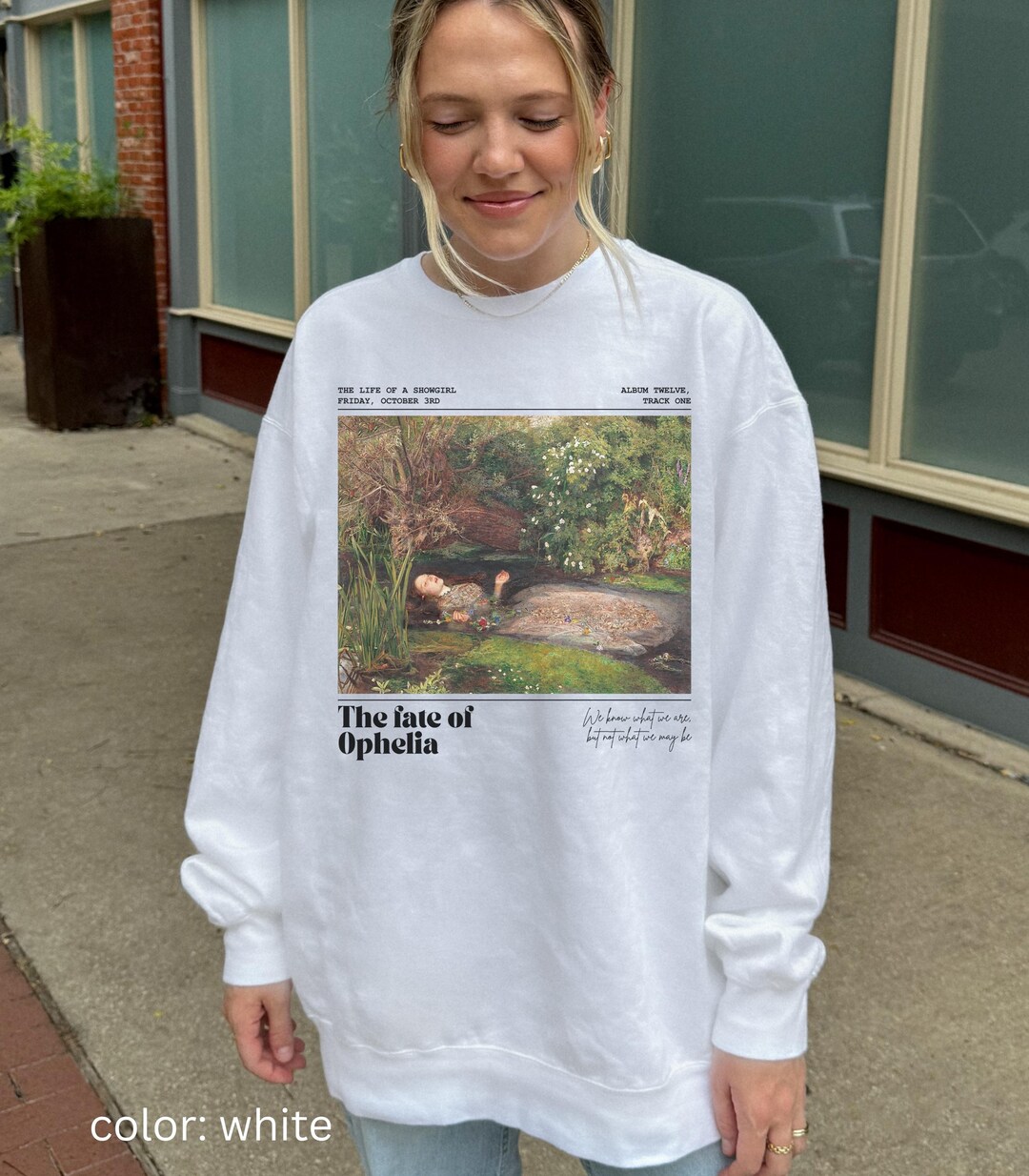 Fate of Ophelia Comfort Colors Sweatshirt TS Showgirl Era Pearls ...
