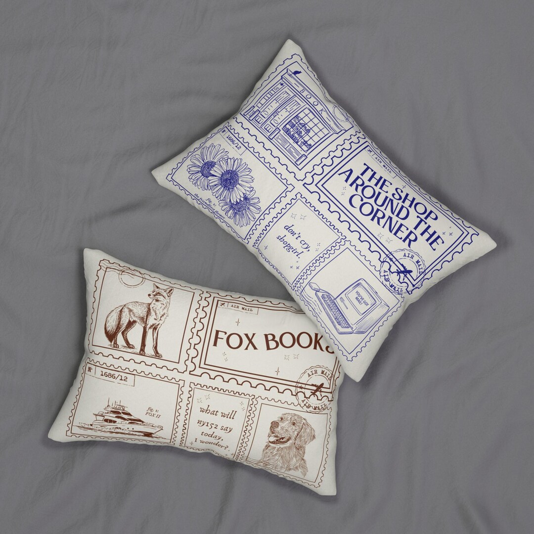 You've Got Mail 90s Bookish Double Sided Throw Pillow * Bookworm Decor ...