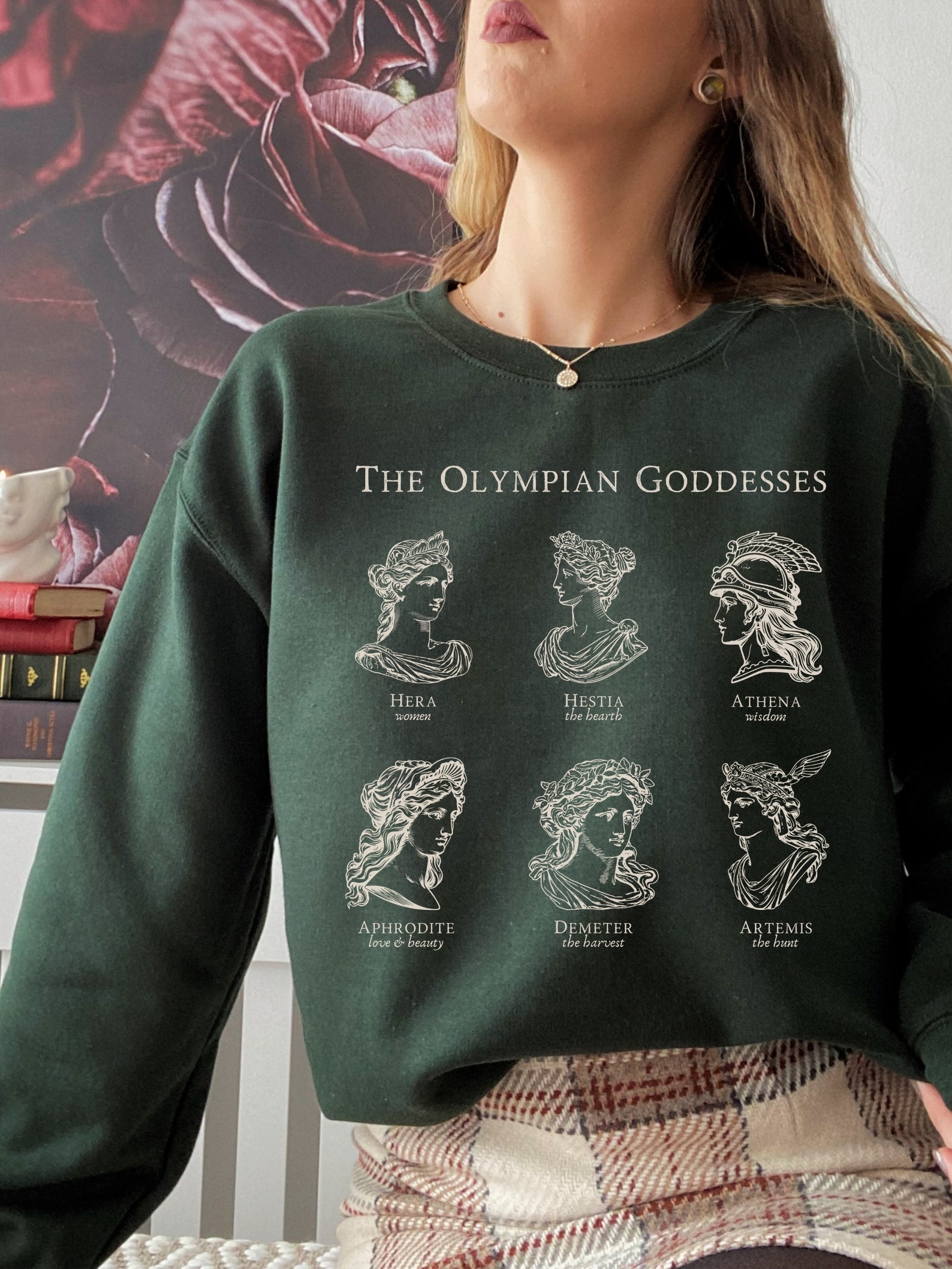 The Goddesses Greek Mythology Classic Literature Sweatshirt * Athena ...