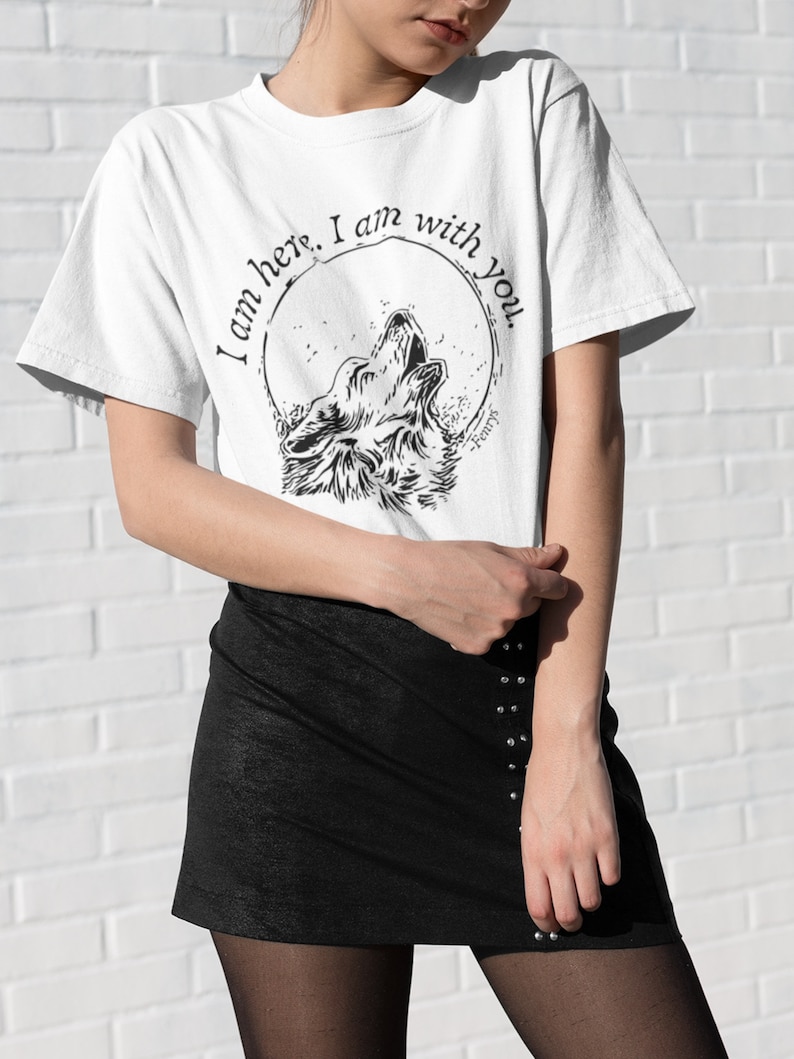 Throne of Glass TOG Fenrys Wolf Tshirt Tee Shirt I Am Here I Am With ...