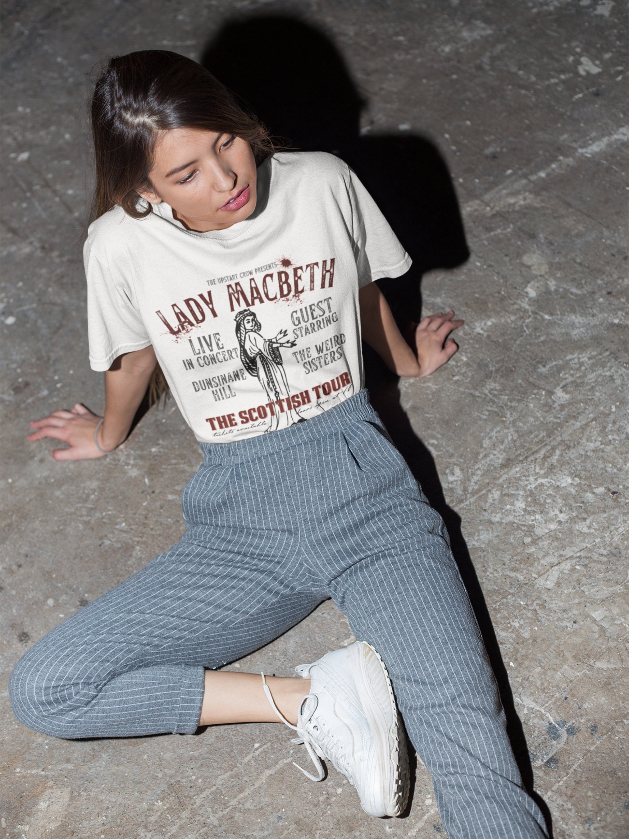 Shakespeare Lady Macbeth Distressed Concert Band Tee Serpent Villains ...