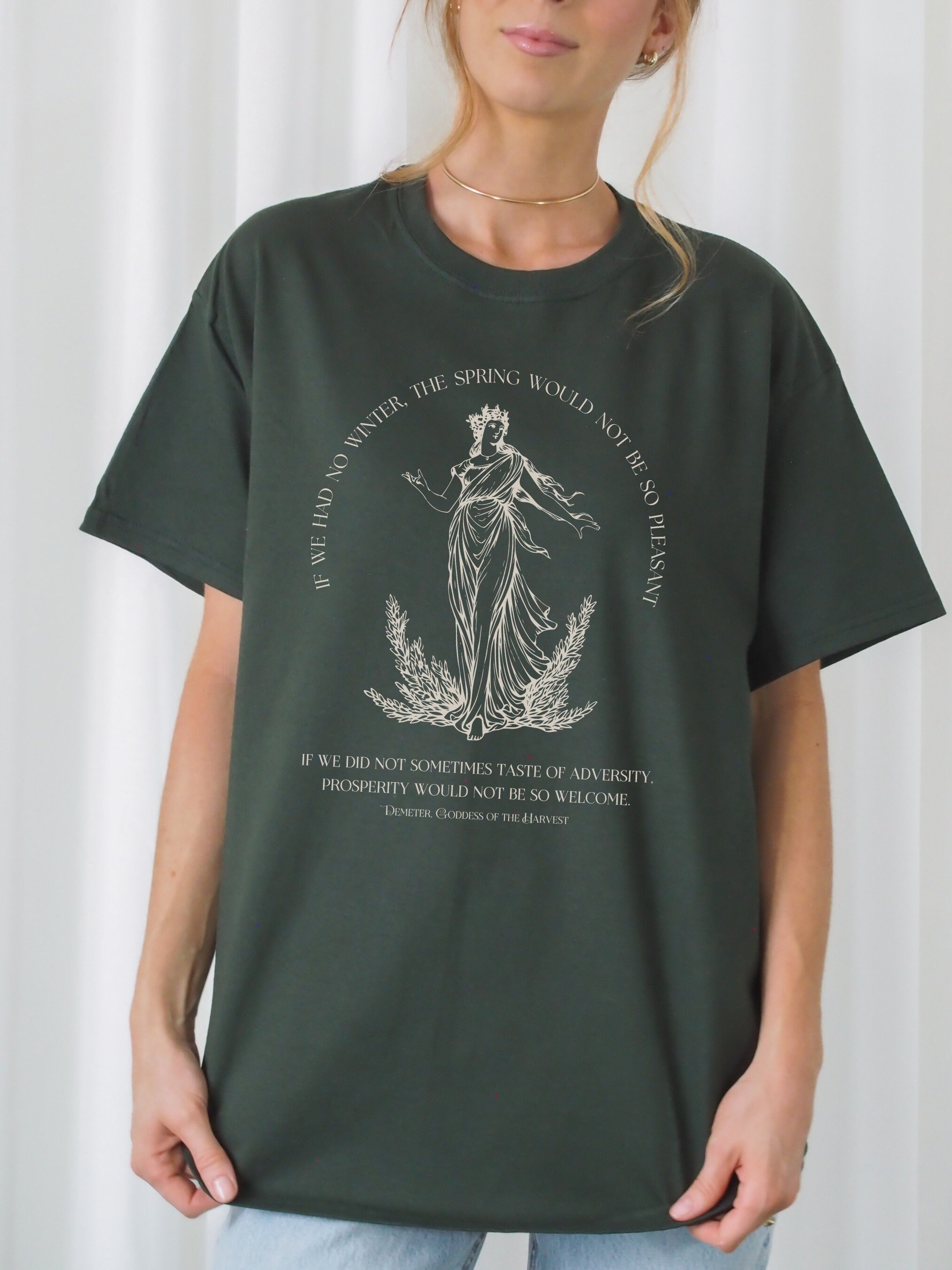 Demeter Harvest Goddess Tshirt * Autumn Spring Seasons Quote * Illiad ...