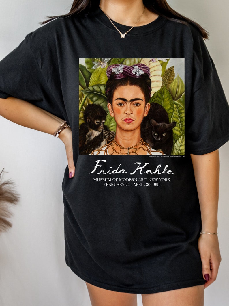 Frida Kahlo Museum Exhibit Art History Tee Shirt Light Dark Academia ...