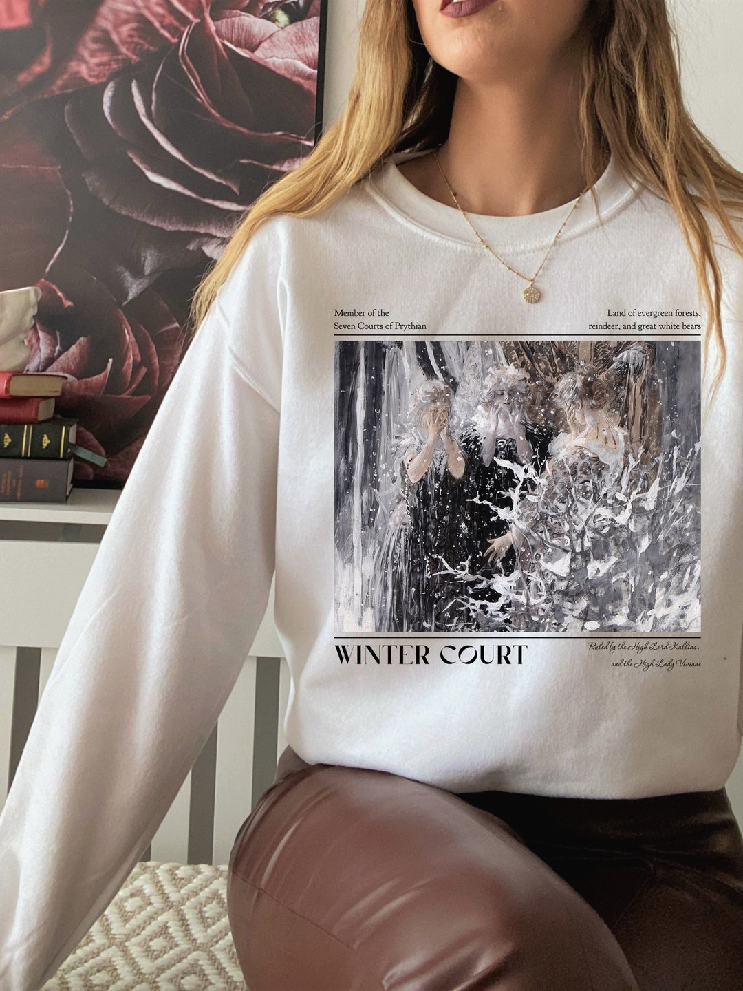 ACOTAR ACOMAF Winter Court SJM Merch Sweatshirt * Inner Circle Feyre ...