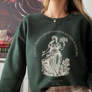 Demeter Autumn Harvest Goddess Poet Sweatshirt * Homer Illiad Greek ...