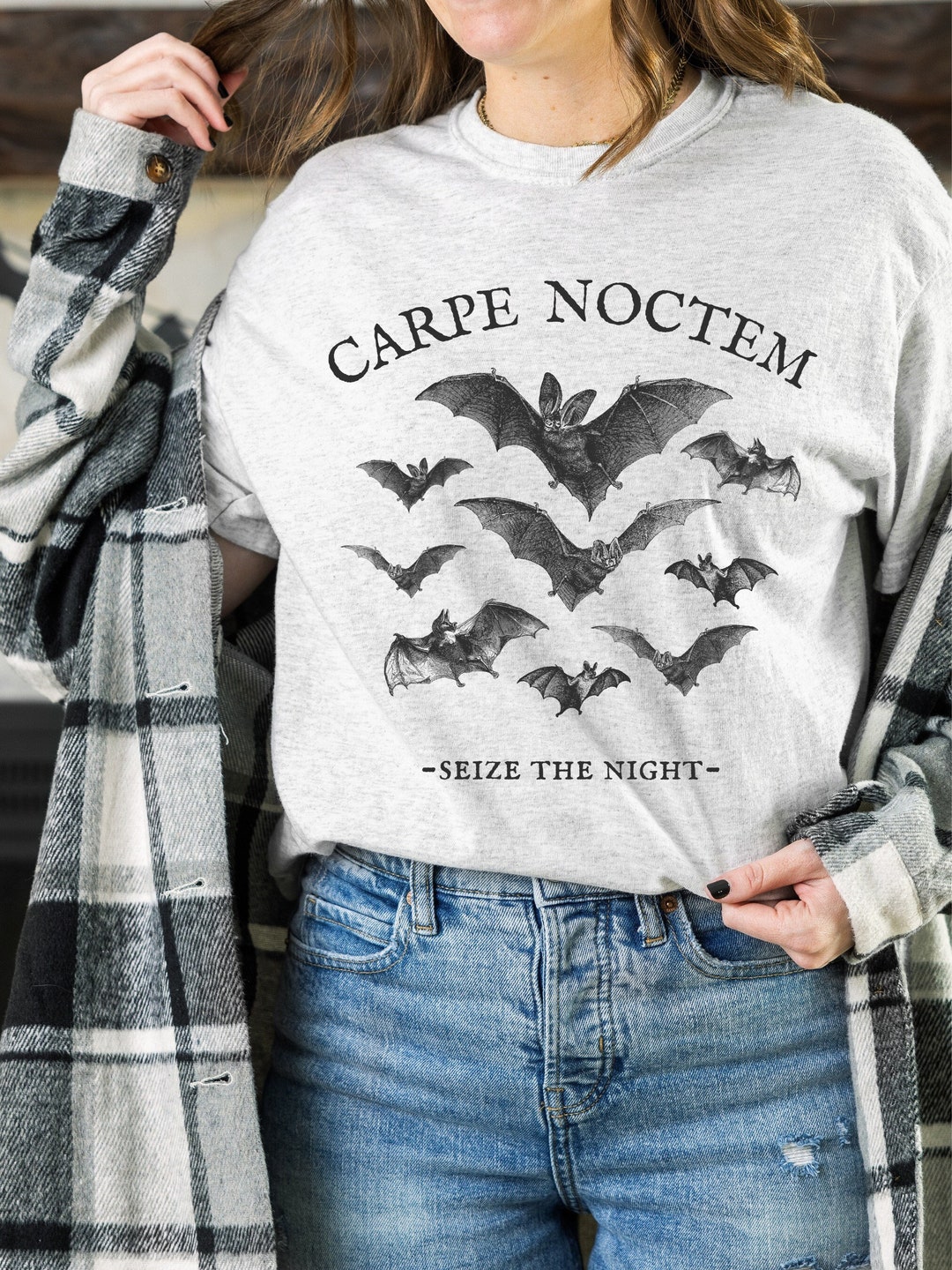 Vintage Halloween Bat Shirt Goblincore Dark Academia Cottagecore Witchy ...