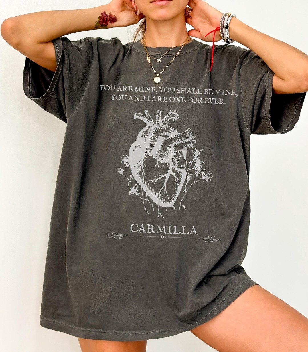 Carmilla Vampire Gothic Heart Comfort Colors Tee * Dark Academia Cult ...