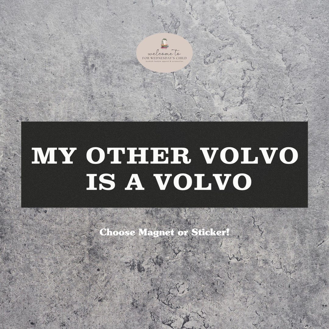 Volvo 240 My Other Volvo is Brick Car Lover Bumper Sticker Magnet Funny ...