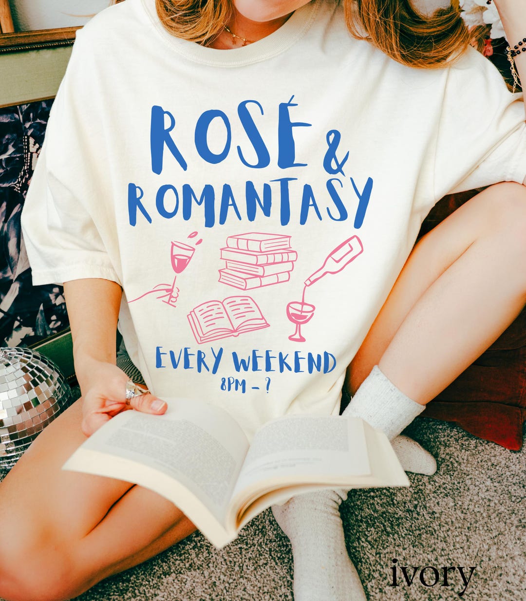 Rose and Romantasy Book Social Club Comfort Colors Shirt * Wine Lover ...