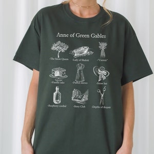 Anne of Green Gables Icon Chart Tee Shirt Tshirt * Cottagecore Anne ...