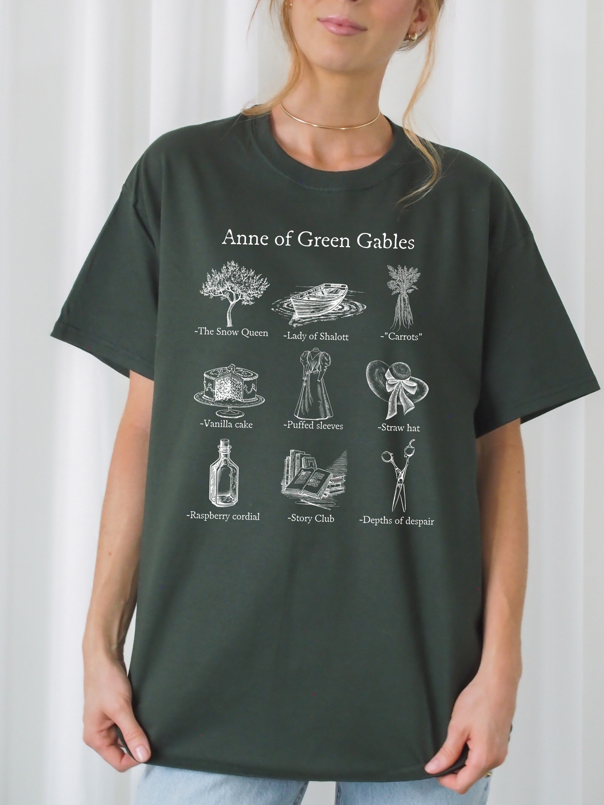 Anne of Green Gables Icon Chart Tee Shirt Tshirt * Cottagecore Anne ...