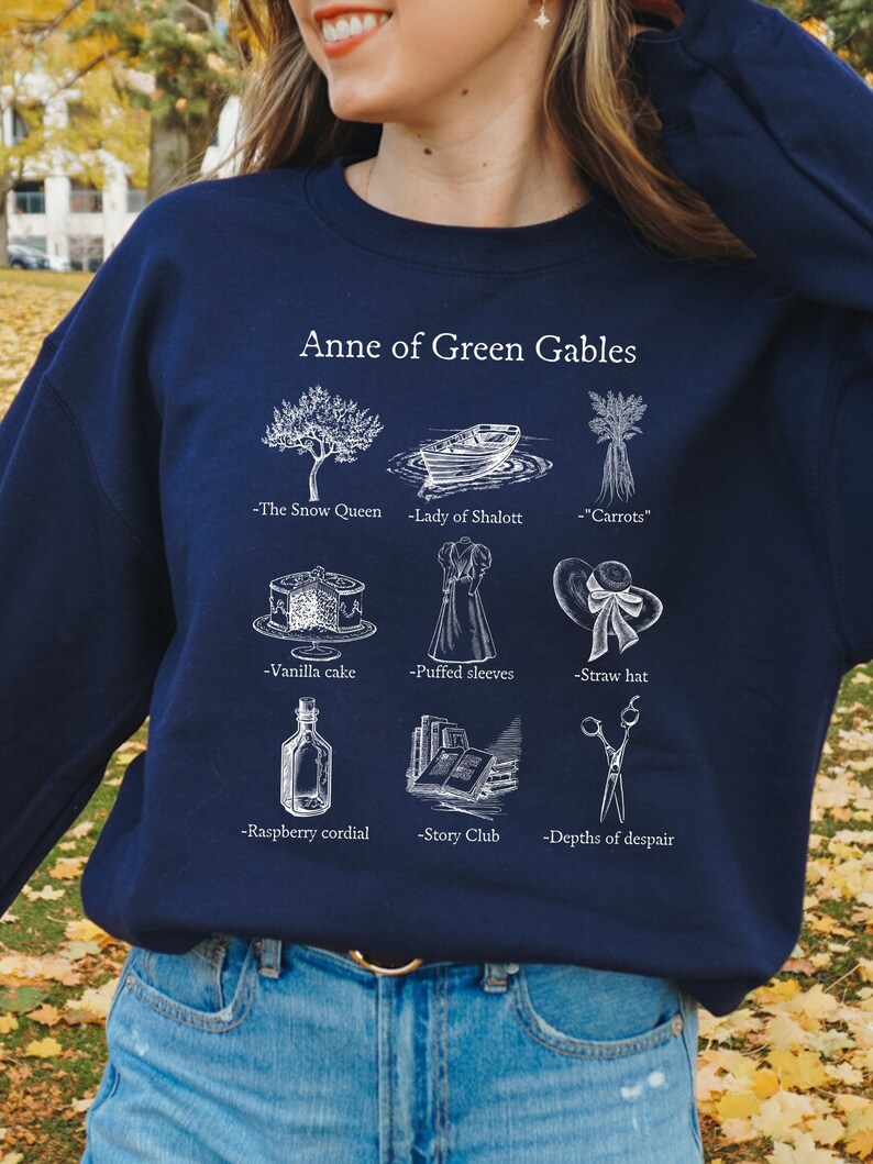 Anne of Green Gables Icon Chart Sweatshirt * Cottagecore Anne With an E ...