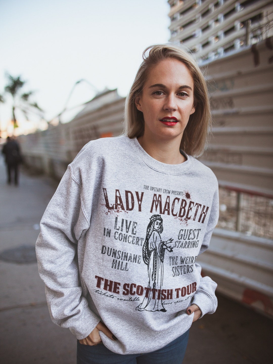 Shakespeare Lady Macbeth Distressed Concert Band Sweatshirt * Serpent ...