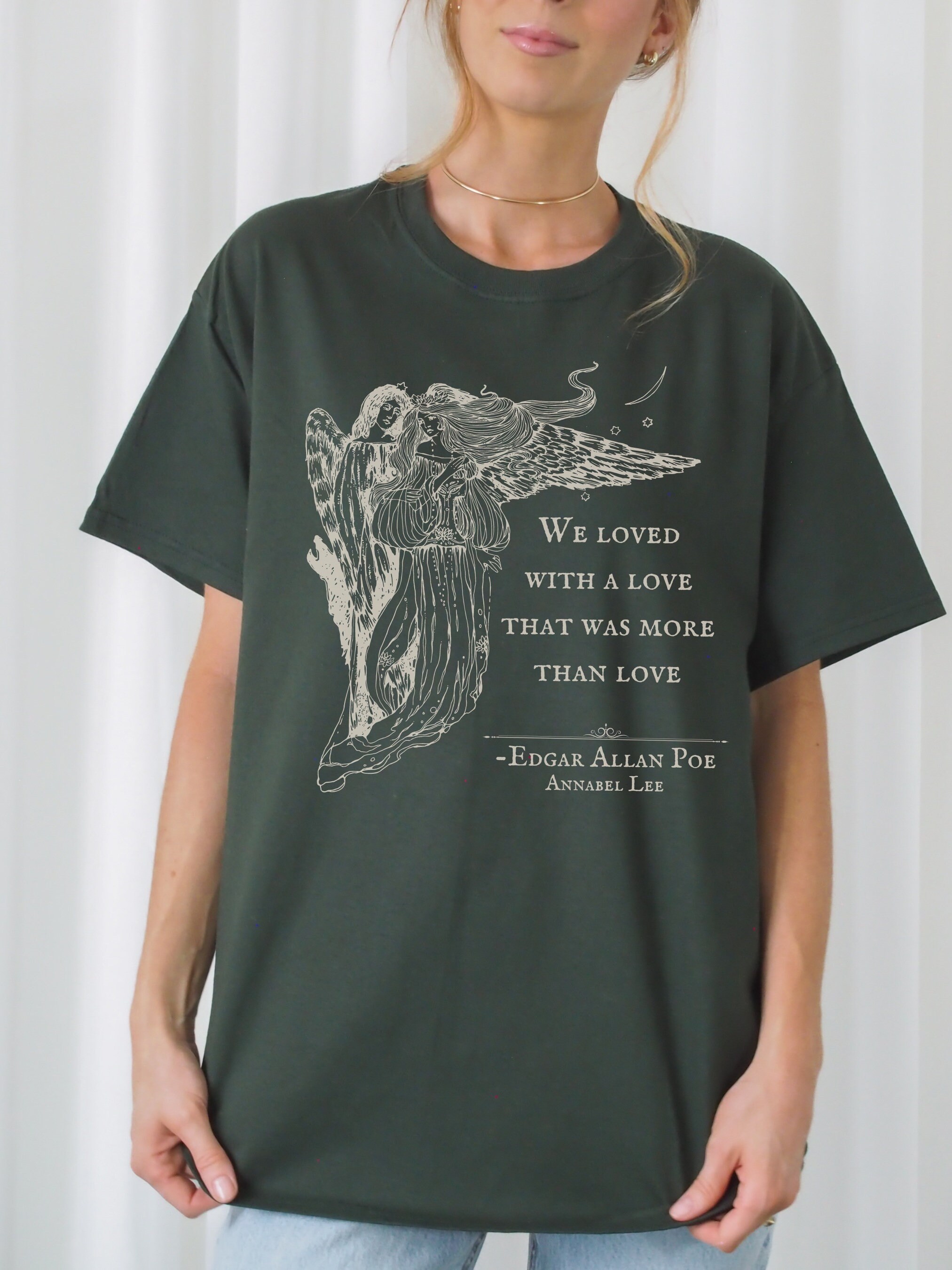 Edgar Allan Poe Annabel Lee Poem Quote Tee the Raven Lenore Dark ...