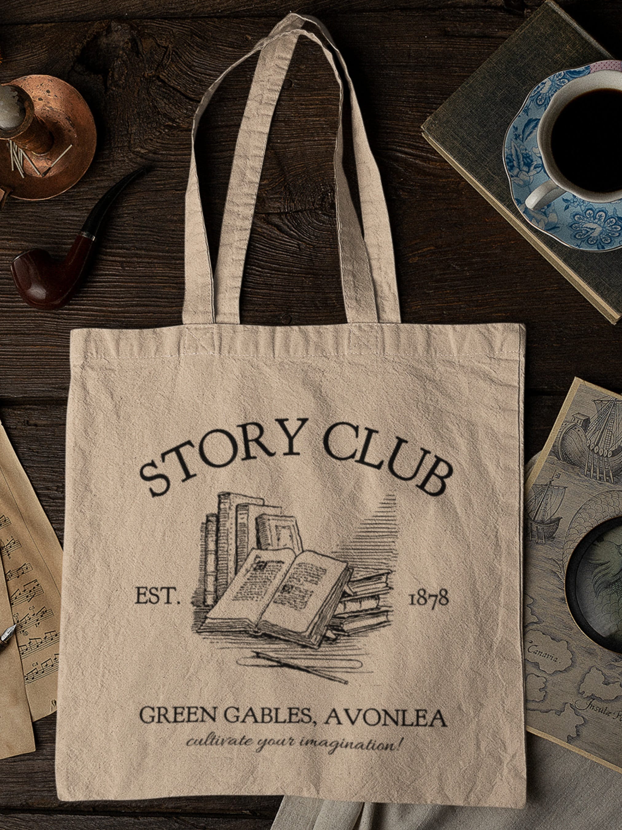 Anne of Green Gables Story Book Club Tote College Book Bag Cottagecore ...