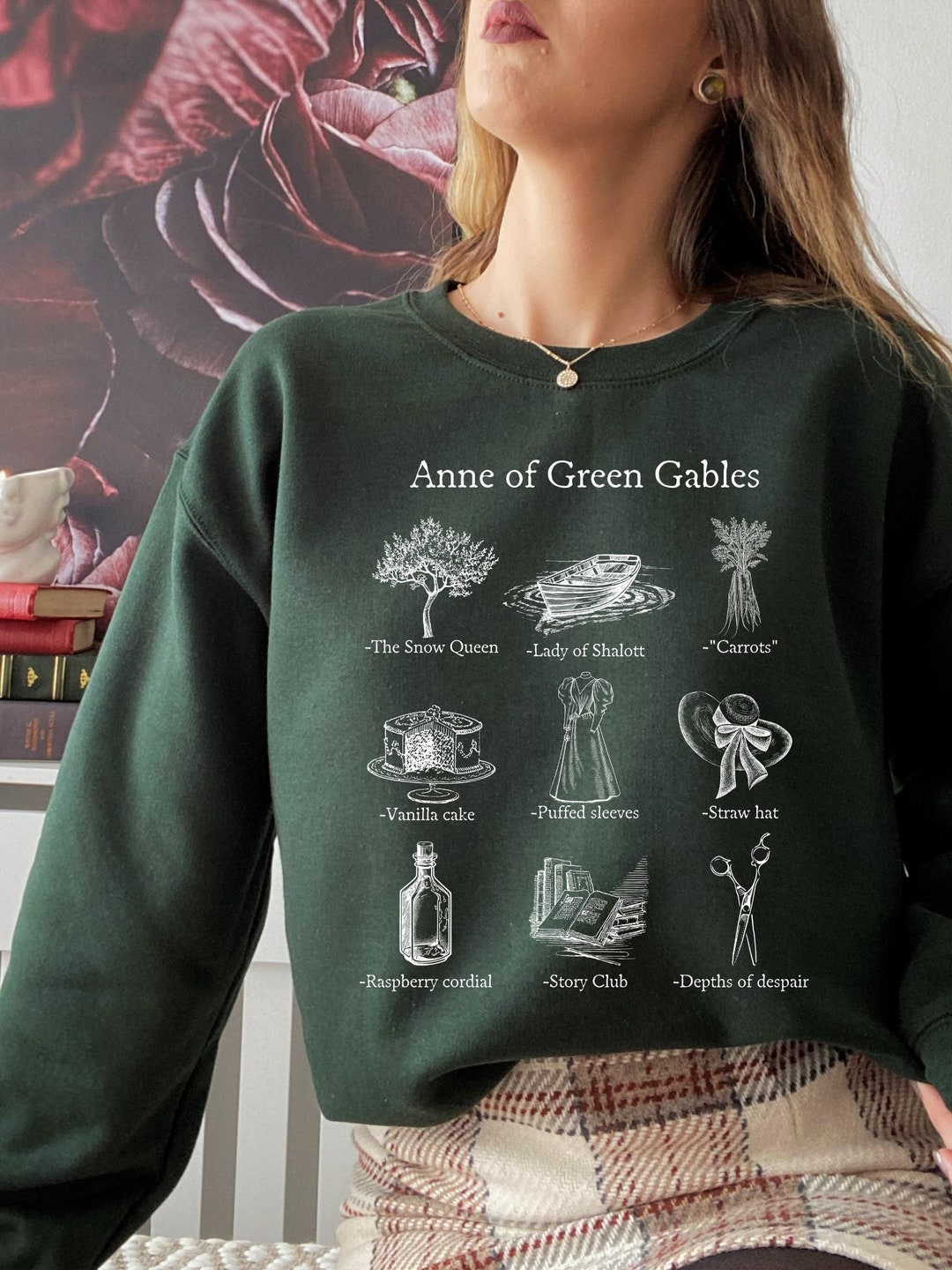 Anne of Green Gables Icon Chart Sweatshirt * Cottagecore Anne With an E ...