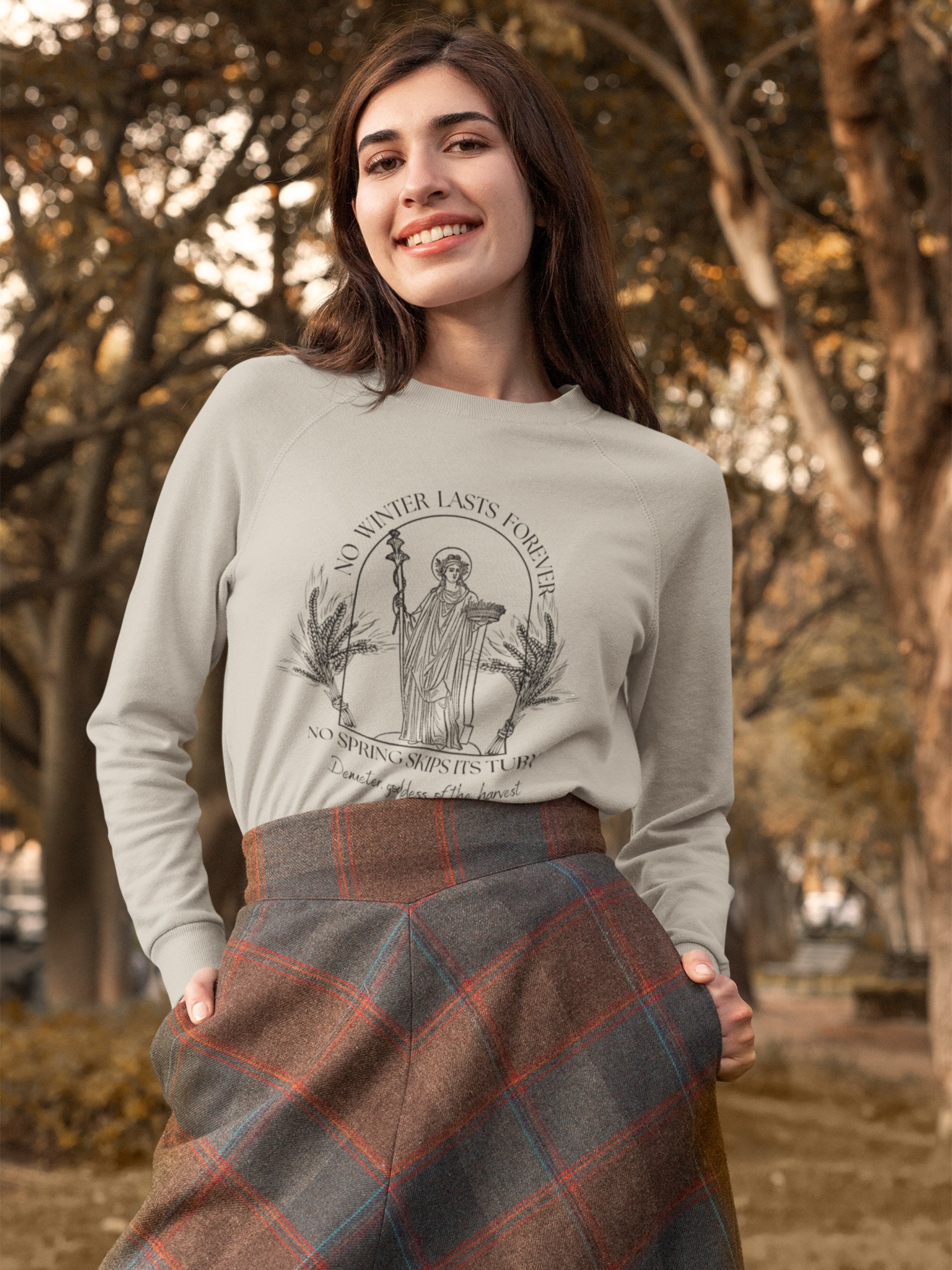 Demeter Goddess Greek Mythology Autumn Harvest Sweatshirt Dark - Etsy