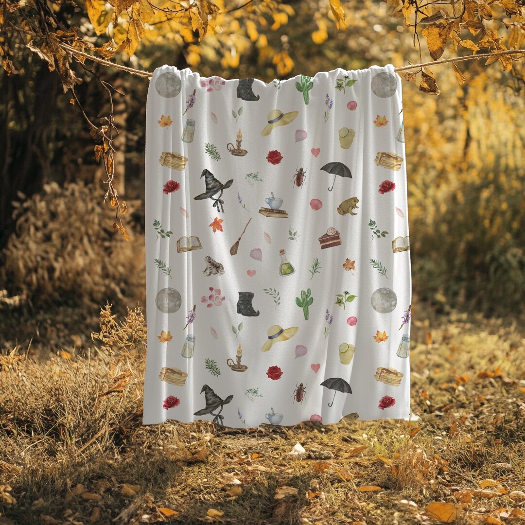 Practical Magic Icons Velveteen Plush Reading Blanket * Owens Verbena ...