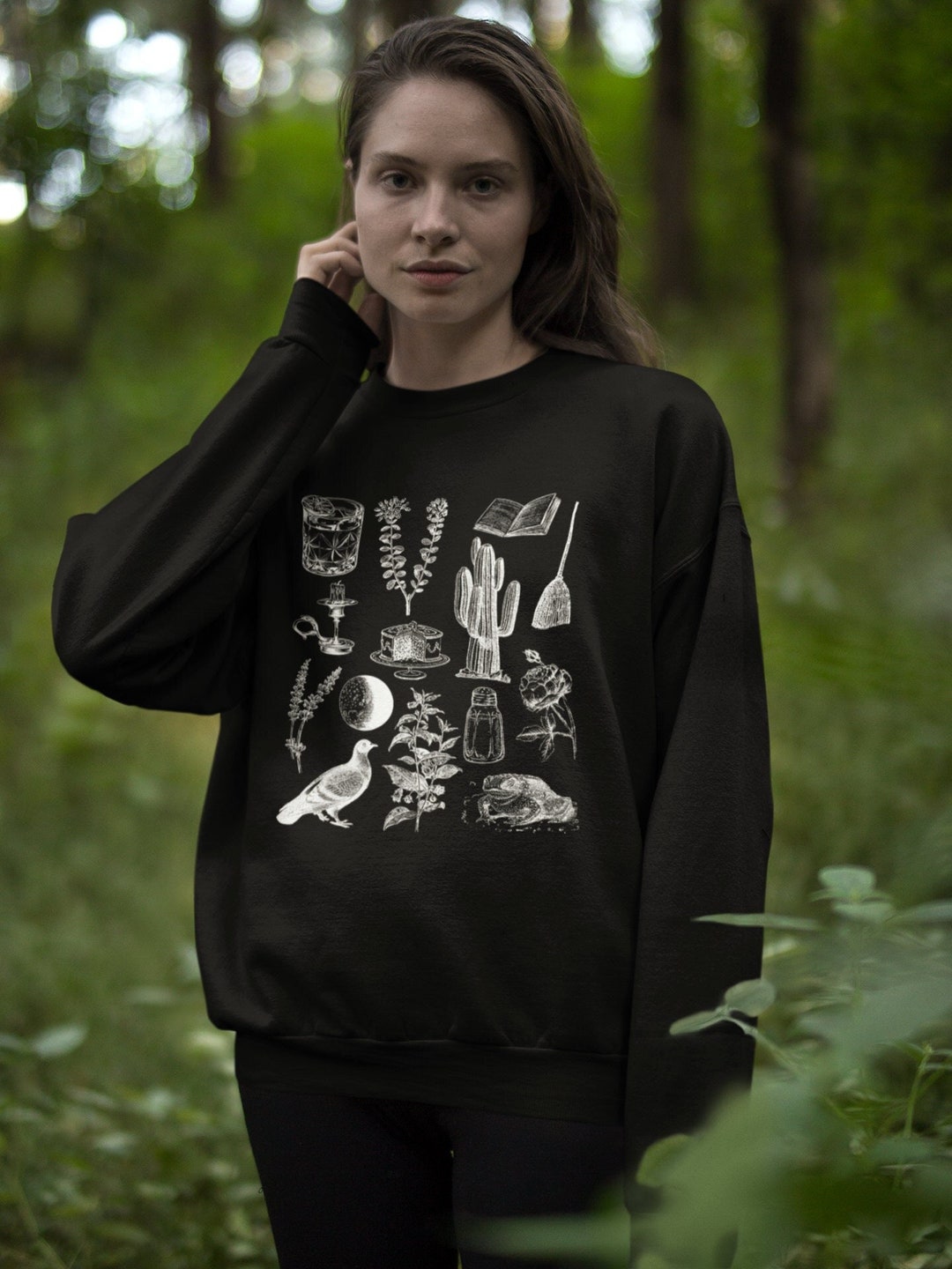 Practical Magic Icons Chart Subtle Book Sweatshirt * Owens Apothecary ...