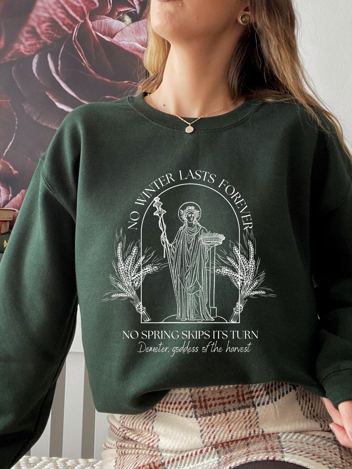 Demeter Goddess Greek Mythology Autumn Harvest Sweatshirt Dark - Etsy