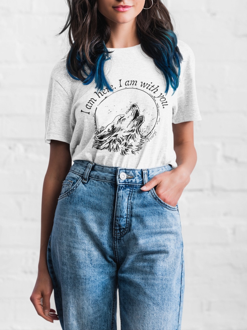 Throne of Glass TOG Fenrys Wolf Tshirt Tee Shirt I Am Here I Am With ...