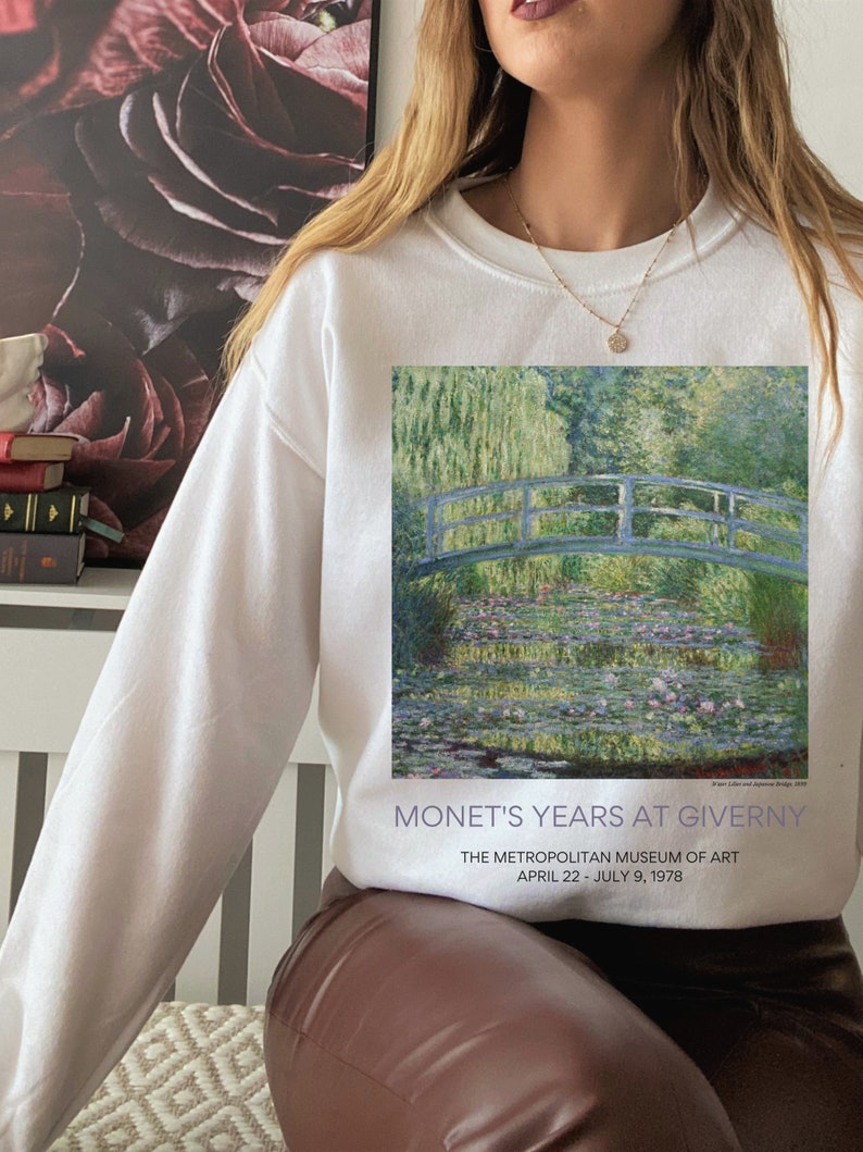 Claude Monet Japanese Bridge Water Lilies Art History Sweatshirt ...