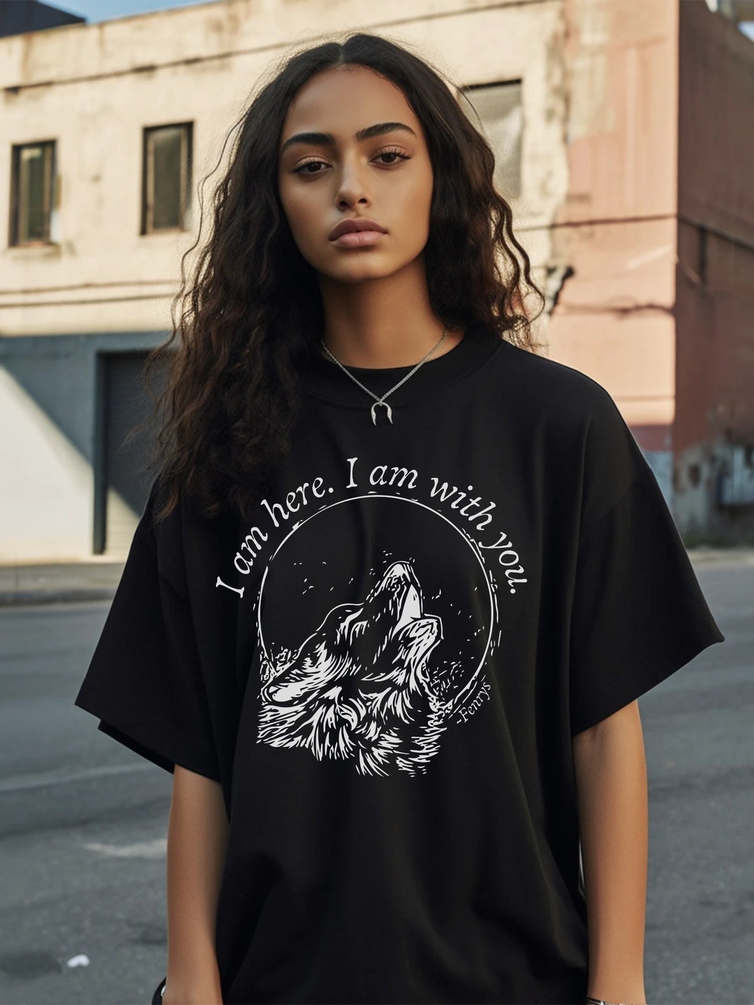 Throne of Glass TOG Fenrys Wolf Tshirt Tee Shirt I Am Here I Am With ...