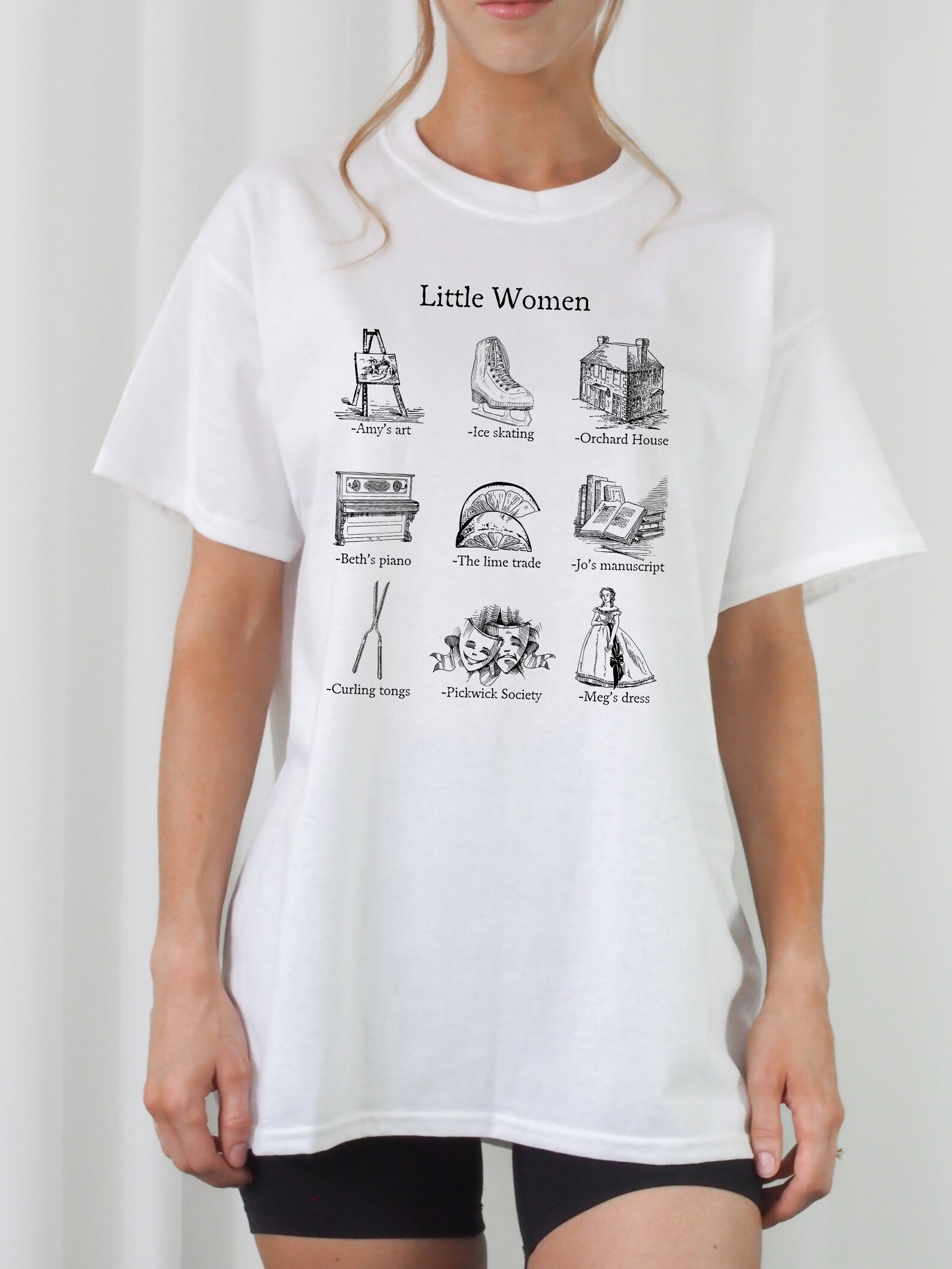 Little Women Icon Chart Tee Shirt Tshirt Cottagecore Jo Meg Beth Amy ...