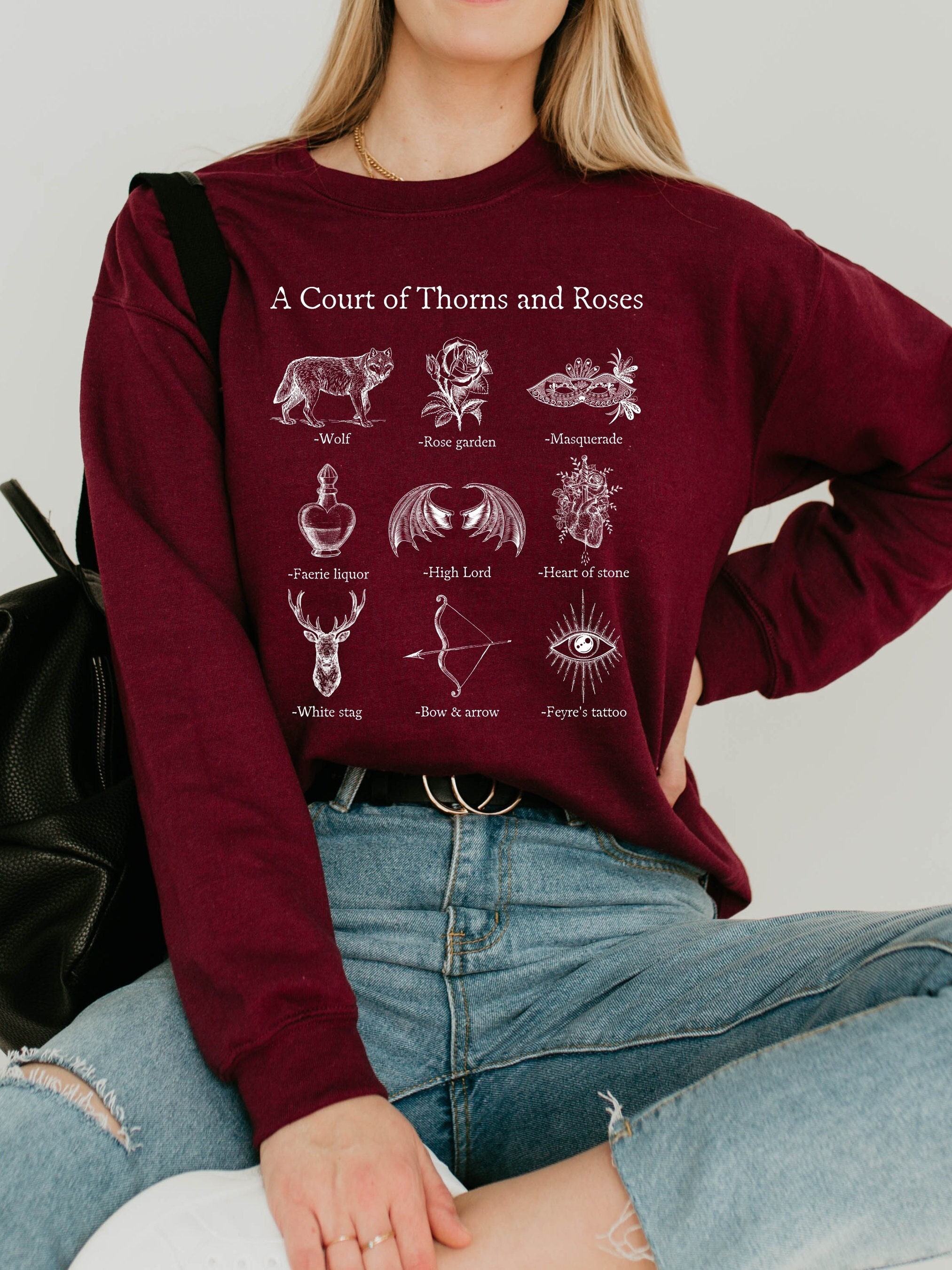 ACOTAR ACOMAF Icon Chart SJM Merch Sweatshirt Inner Circle - Etsy