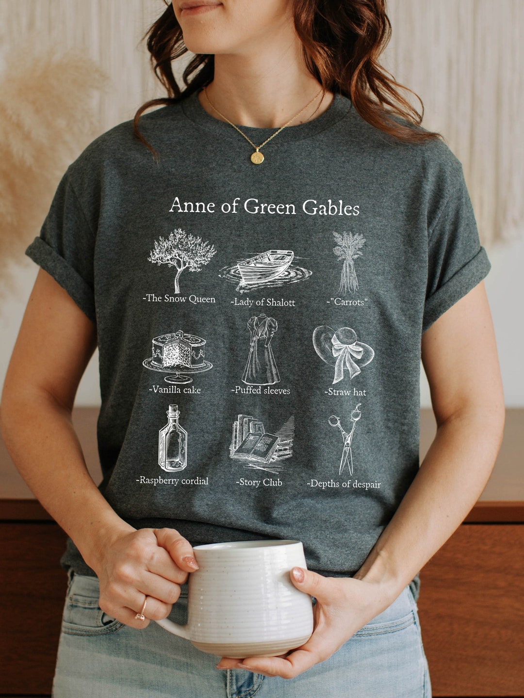 Anne of Green Gables Icon Chart Tee Shirt Tshirt * Cottagecore Anne ...