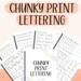 Chunky Print Lettering Worksheets: Brush Lettering Practice (digital Download) - Etsy