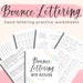 Bounce Lettering Worksheets Lettering Practice Worksheets - Etsy