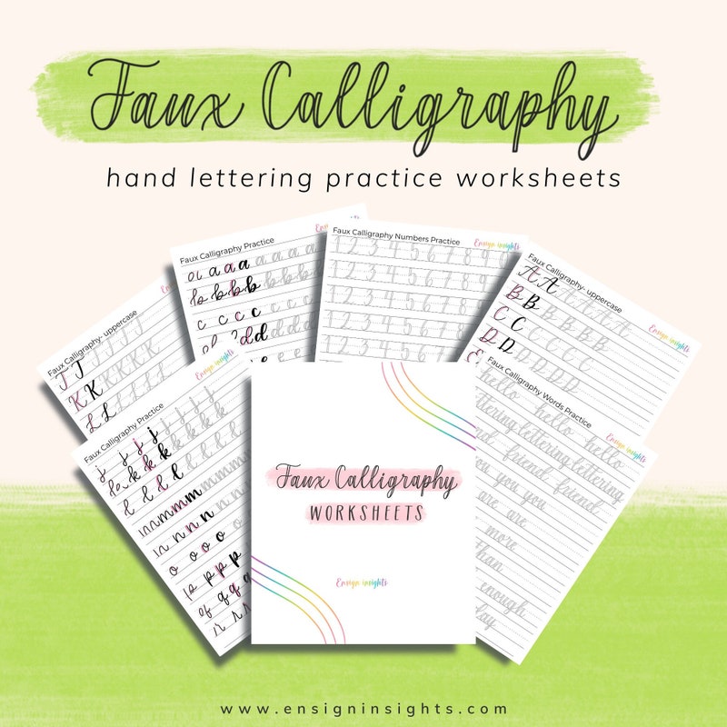Faux Calligraphy - Etsy