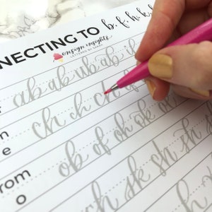 Hand Lettering Connections Worksheets, Hand Lettering Worksheets, Learn ...