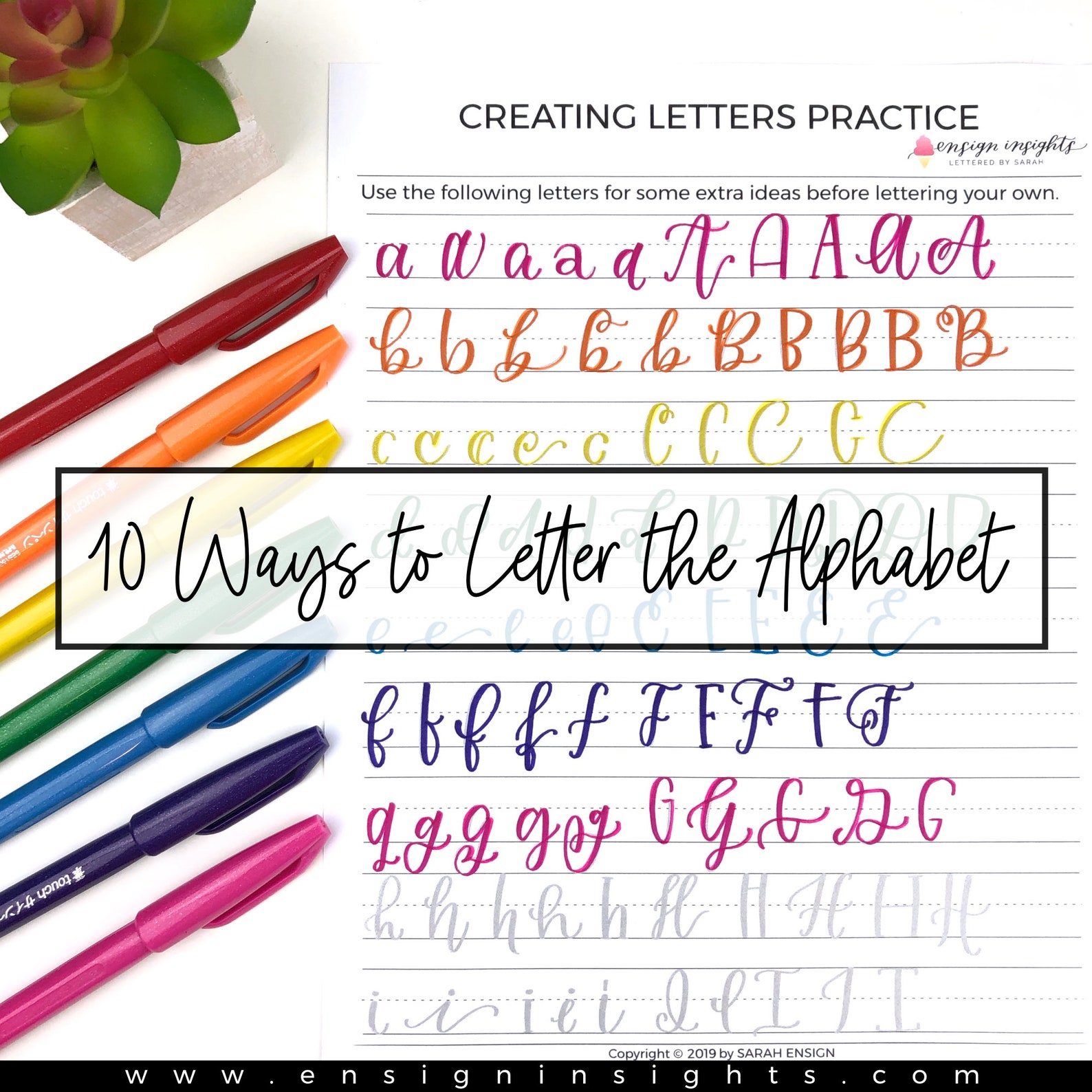 Lettering Style Practice Worksheets Hand Lettering Style - Etsy