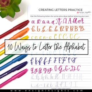 Lettering Style Practice Worksheets, Hand Lettering Style Inspiration ...
