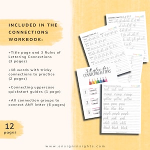 Hand Lettering Connections Worksheets, Hand Lettering Worksheets, Learn ...