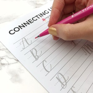 Hand Lettering Connections Worksheets, Hand Lettering Worksheets, Learn ...