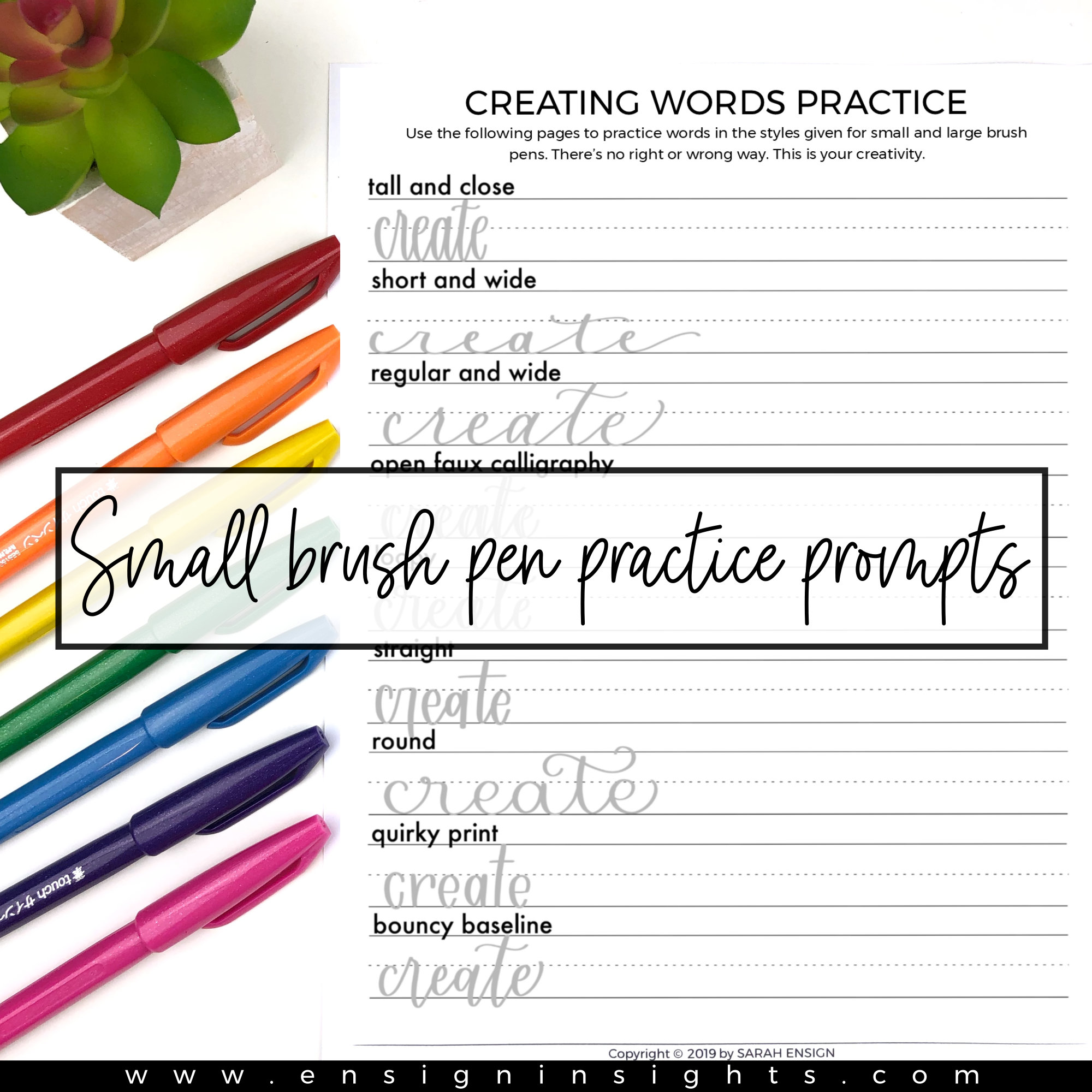 Lettering Style Practice Worksheets Hand Lettering Style - Etsy