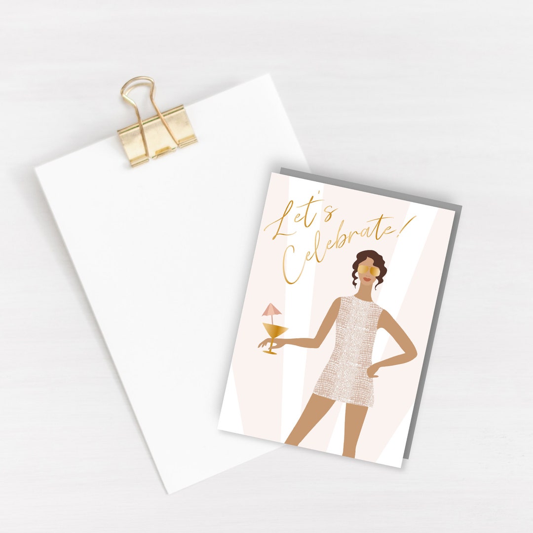 Let's Celebrate Greeting Card - Encouragement Card - Celebration Card ...