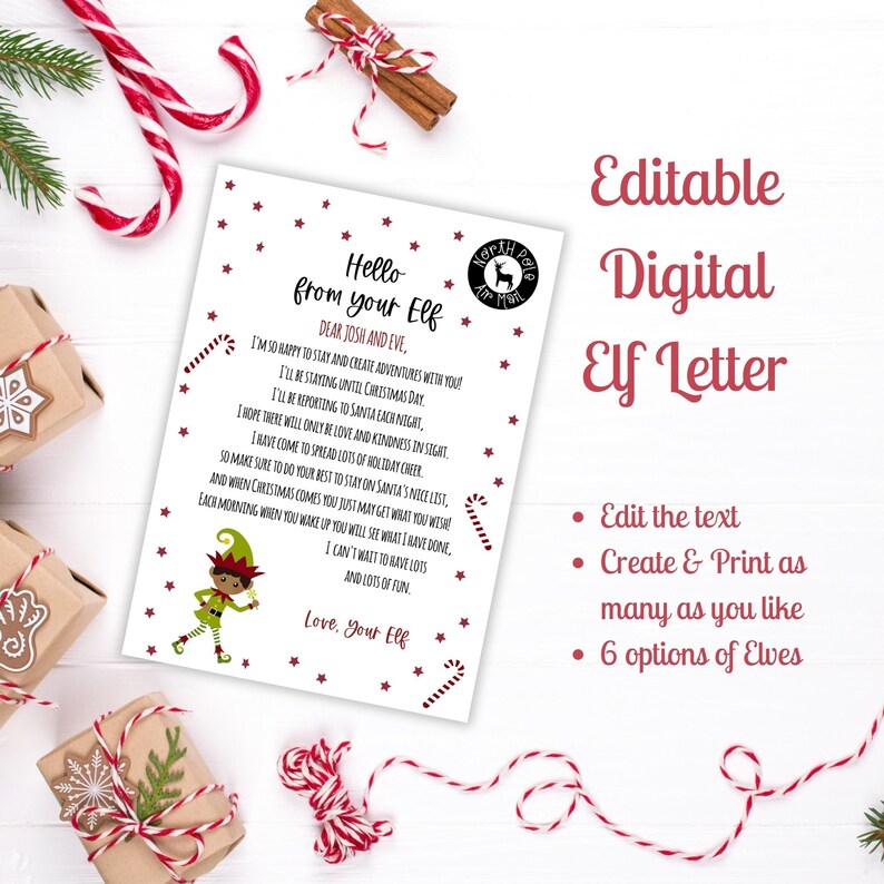 Editable Elf Letter Digital Download for Elf on the Shelf Fun - Etsy ...