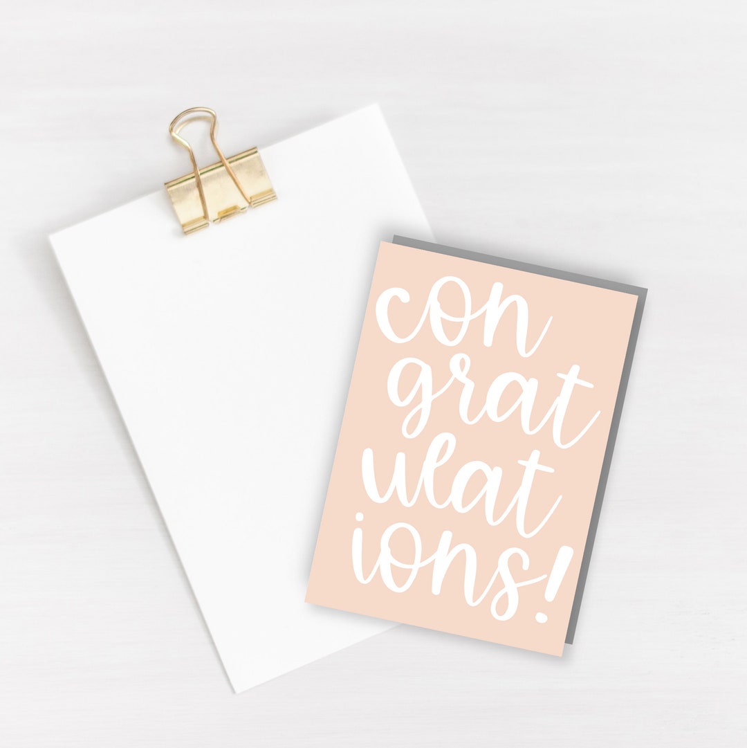 Congratulations Greeting Card - Encouragement Card - Celebration Card ...