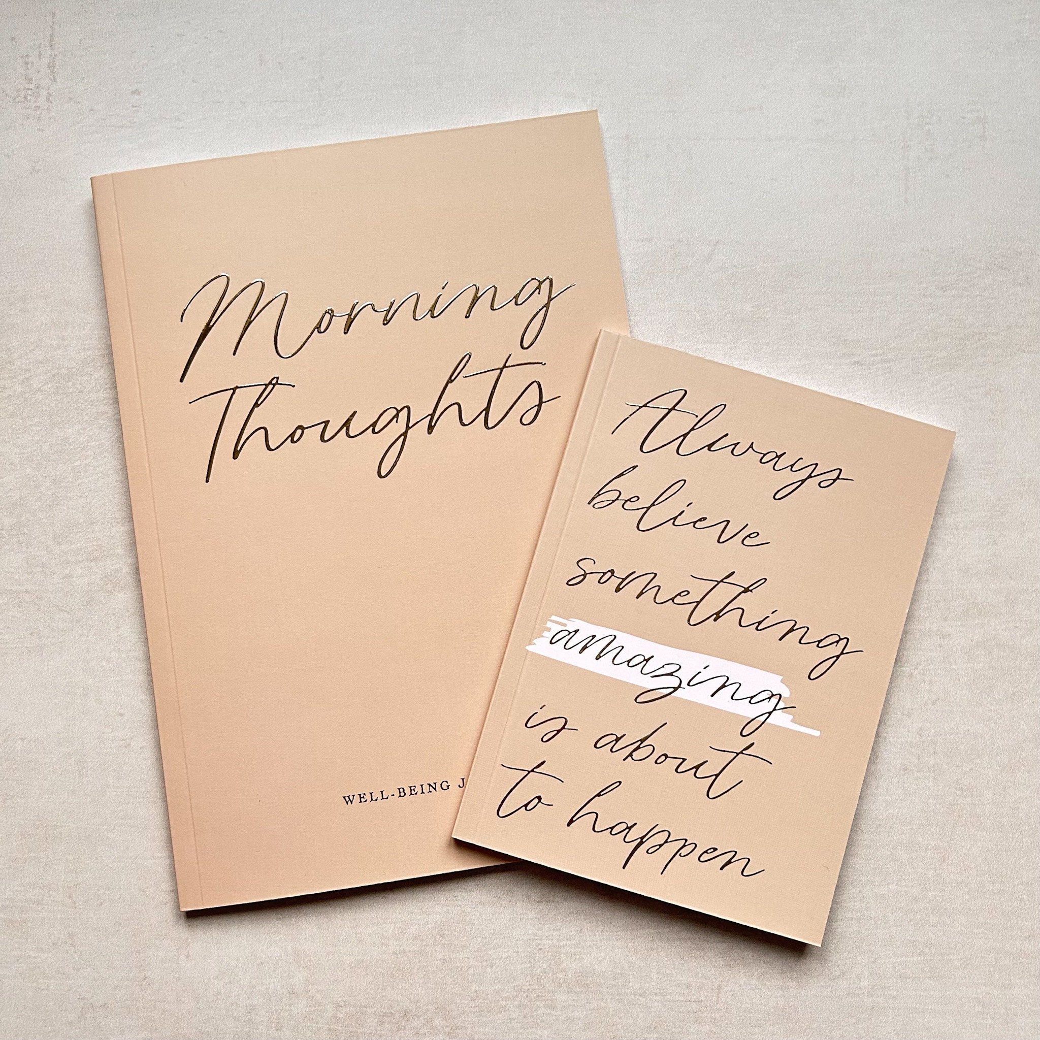 Morning Thoughts Well-being Journal | Mindset and Gratitude Journaling ...
