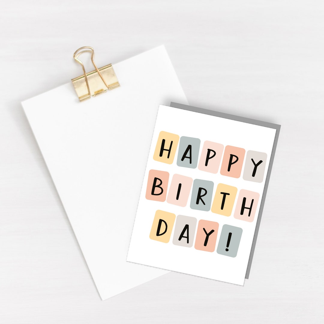 Happy Birthday Puzzle - Birthday Card - Celebration - Etsy