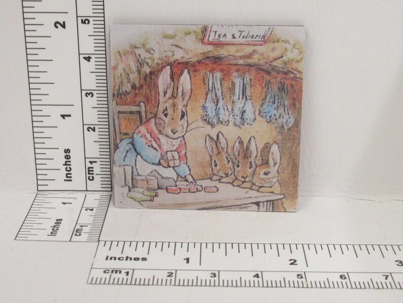 Dolls House Nursery Picture Peter Rabbit Theme Set on Wood - Etsy