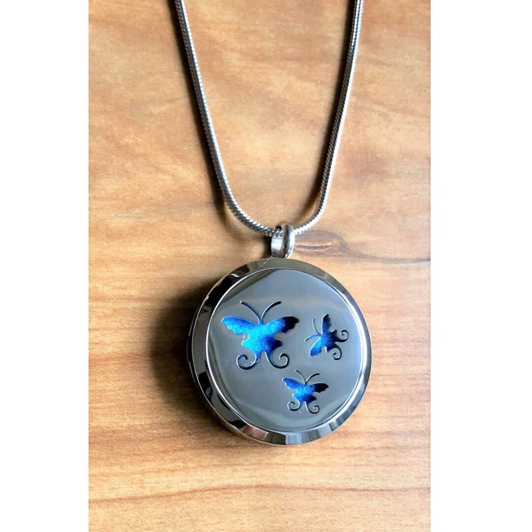Butterfly Essential Oil Diffuser Necklace - Etsy