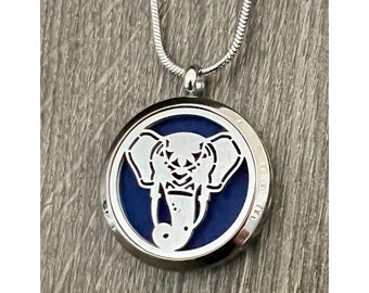 Essential Oil Diffuser Silver Elephant Necklace Young Living Doterra ...