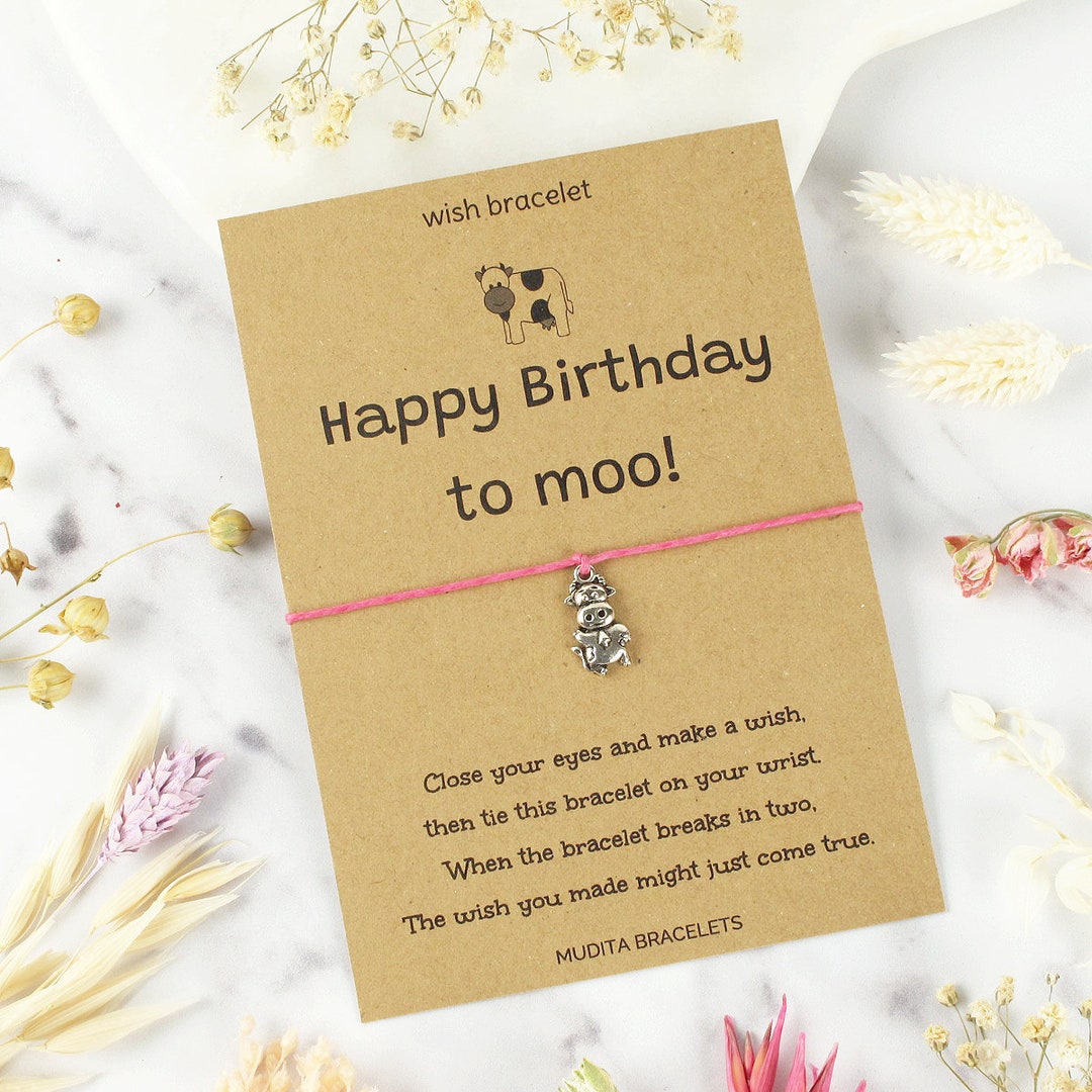 Happy Birthday to Moo, Wish Bracelet, Birthday Bracelet, Friendship ...