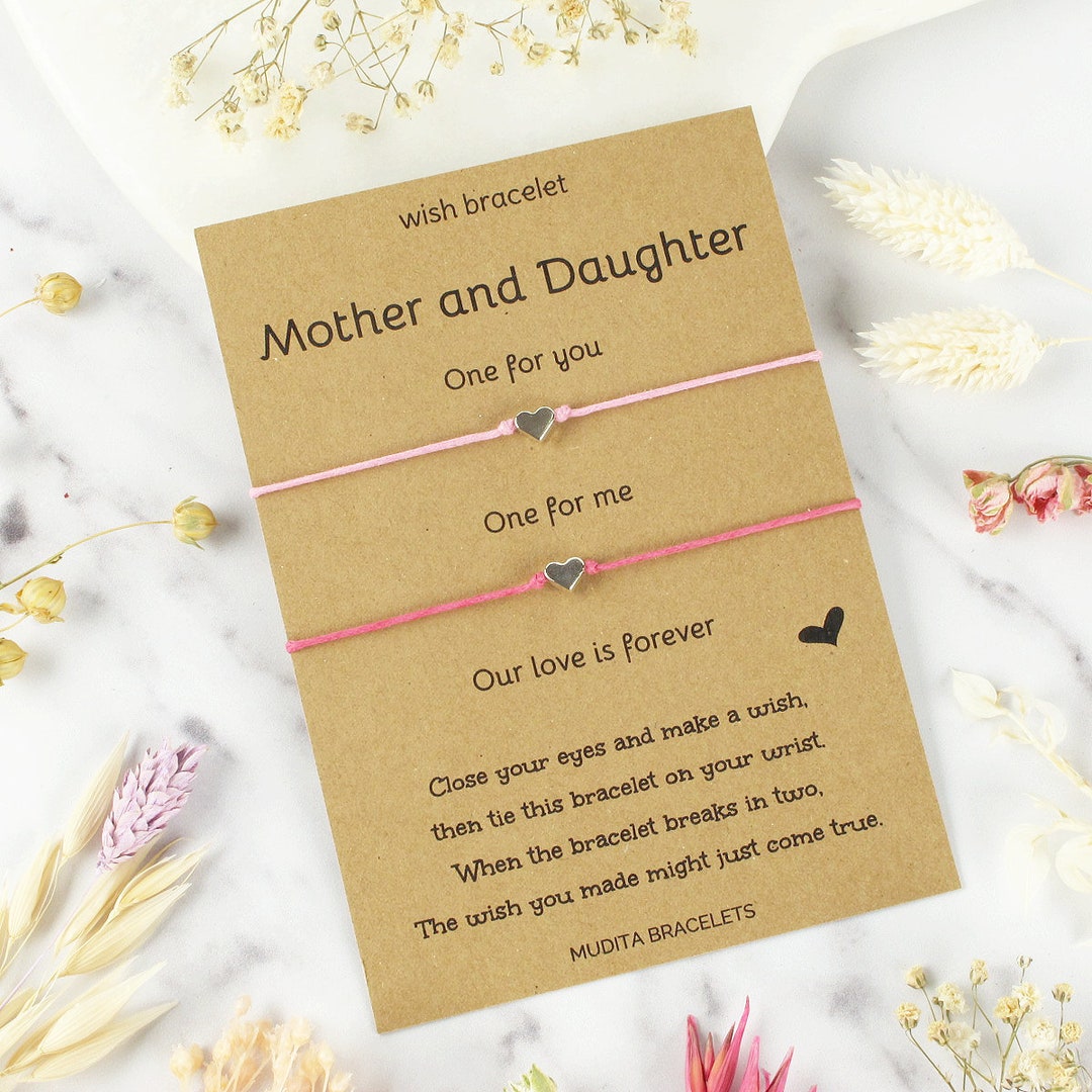 Mother and Daughter Bracelet Set, Wish Bracelet, Friendship Bracelet ...